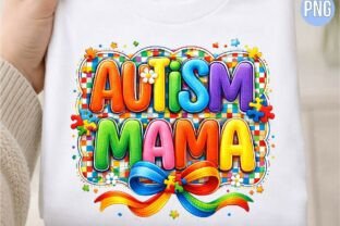 Autism Mama Rainbow Ribbon Puzzle PNG Graphic by AVA STORE · Creative ...