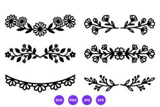 Black Floral Decorative Borders Graphic by DesignVectx · Creative Fabrica