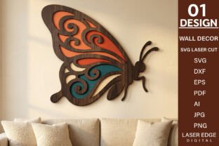 Butterfly 5 Layer Laser Cut SVG · Creative Fabrica