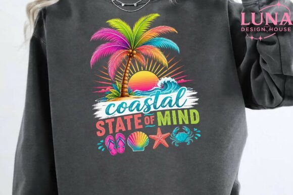 Coastal State of Mind Beach PNG Clipart Graphic by LunaDesignHouse ...