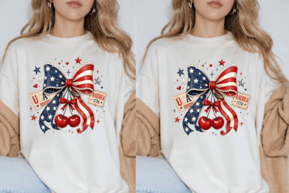 Coquette USA Bow PNG 4th of July Graphic by Print Magic StudioX ...