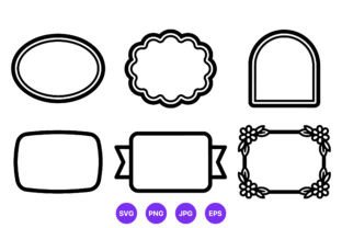 Decorative Frame Shapes Black and White Graphic by DesignVectx ...