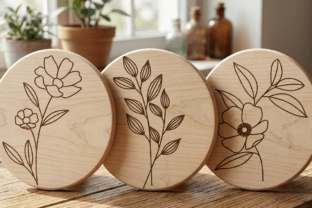 Flowers and Leaves Botanical Line SVG Graphic by subujayd · Creative ...