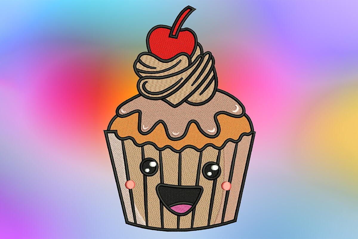 Kawaii Cherry Cupcake · Creative Fabrica