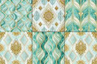 Luxury Teal Gold Art Deco Seamless Graphic by Vectornest12 · Creative ...