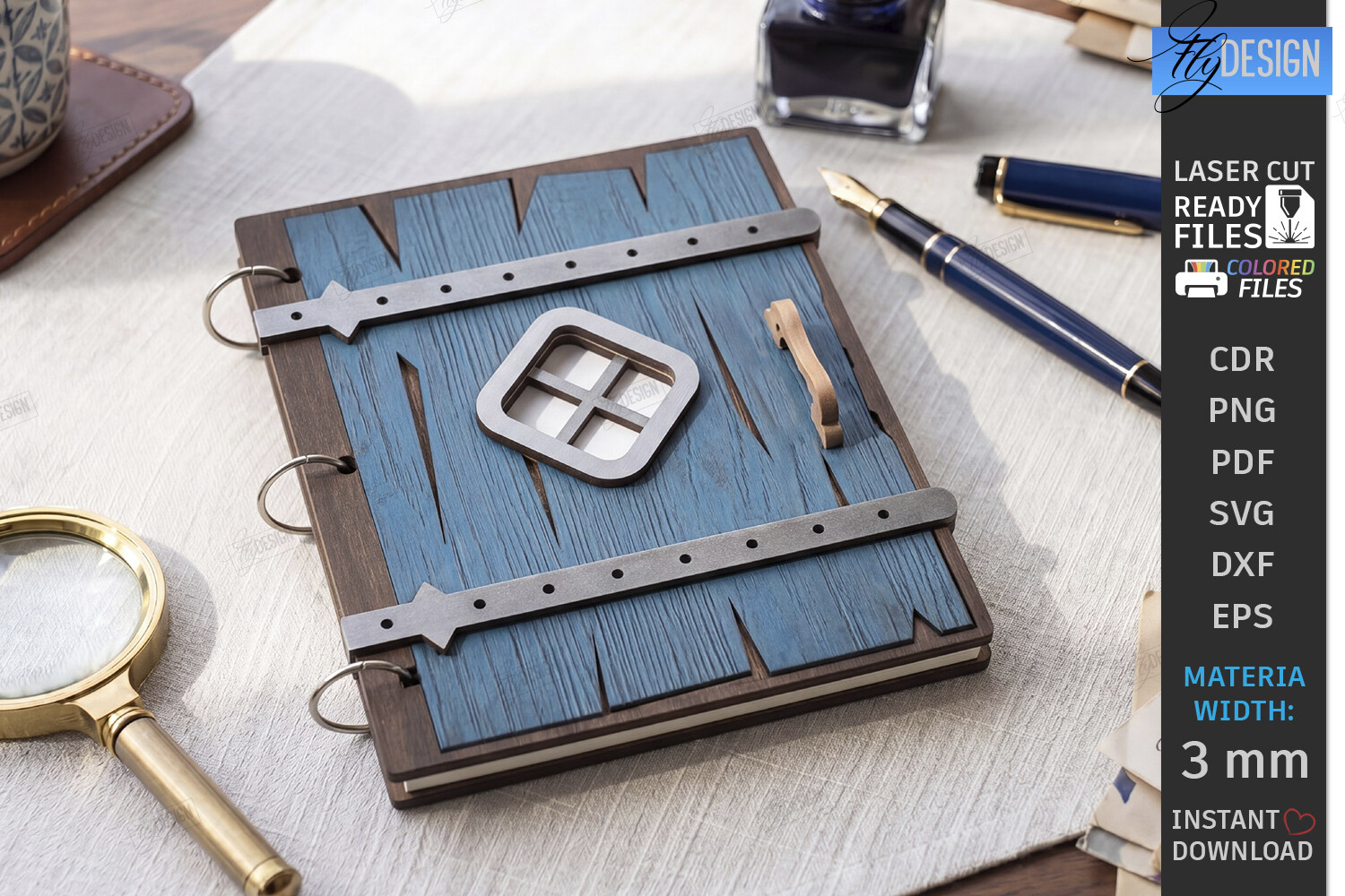 Miniature Door Notebook Cover Laser Cut · Creative Fabrica