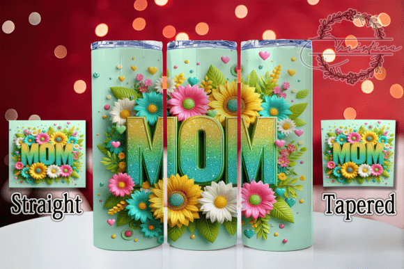 Mother’s Day Glitter MOM 20oz Tumbler Graphic by christina.clipart ...