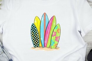 Retro Summer Surfboard Clipart PNG Graphic by ArtbyCrystalJennings ...