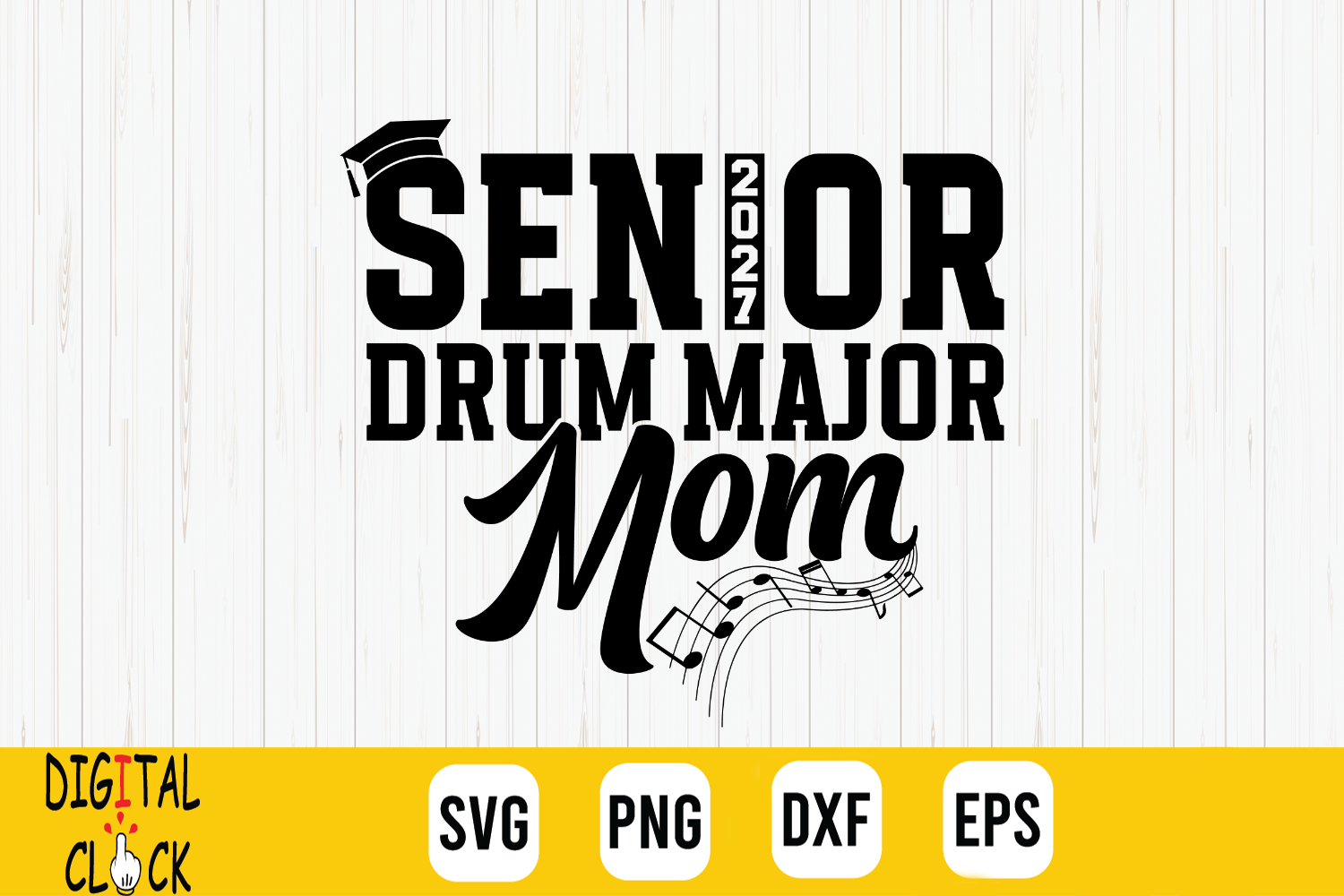 Senior 2027 Drum Major Mom Band SVG Gráfico por Digital Click Store ...