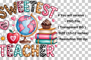 Sweetest Teacher PNG Graphic by Trendy PNG Co. · Creative Fabrica