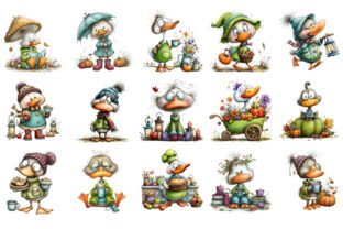 Whimsical Harvest Time Goose Clipart Graphic by Artoya · Creative Fabrica