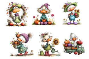 Whimsical Harvest Time Goose Clipart Graphic by Artoya · Creative Fabrica