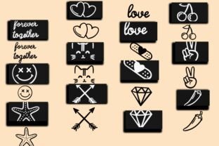 150 Flash Tattoos Stamps for Procreate Graphic by Viktoria Scsoka ...