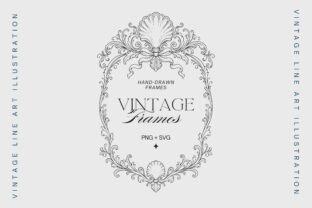 5 Vintage Baroque Frames Graphic by NassyArt · Creative Fabrica