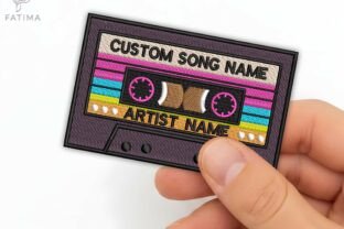 Cassette Tape Patch Embroidery Design · Creative Fabrica
