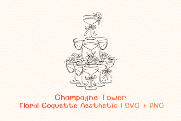Champagne Tower SVG PNG Graphic by zeynepozlemnur · Creative Fabrica