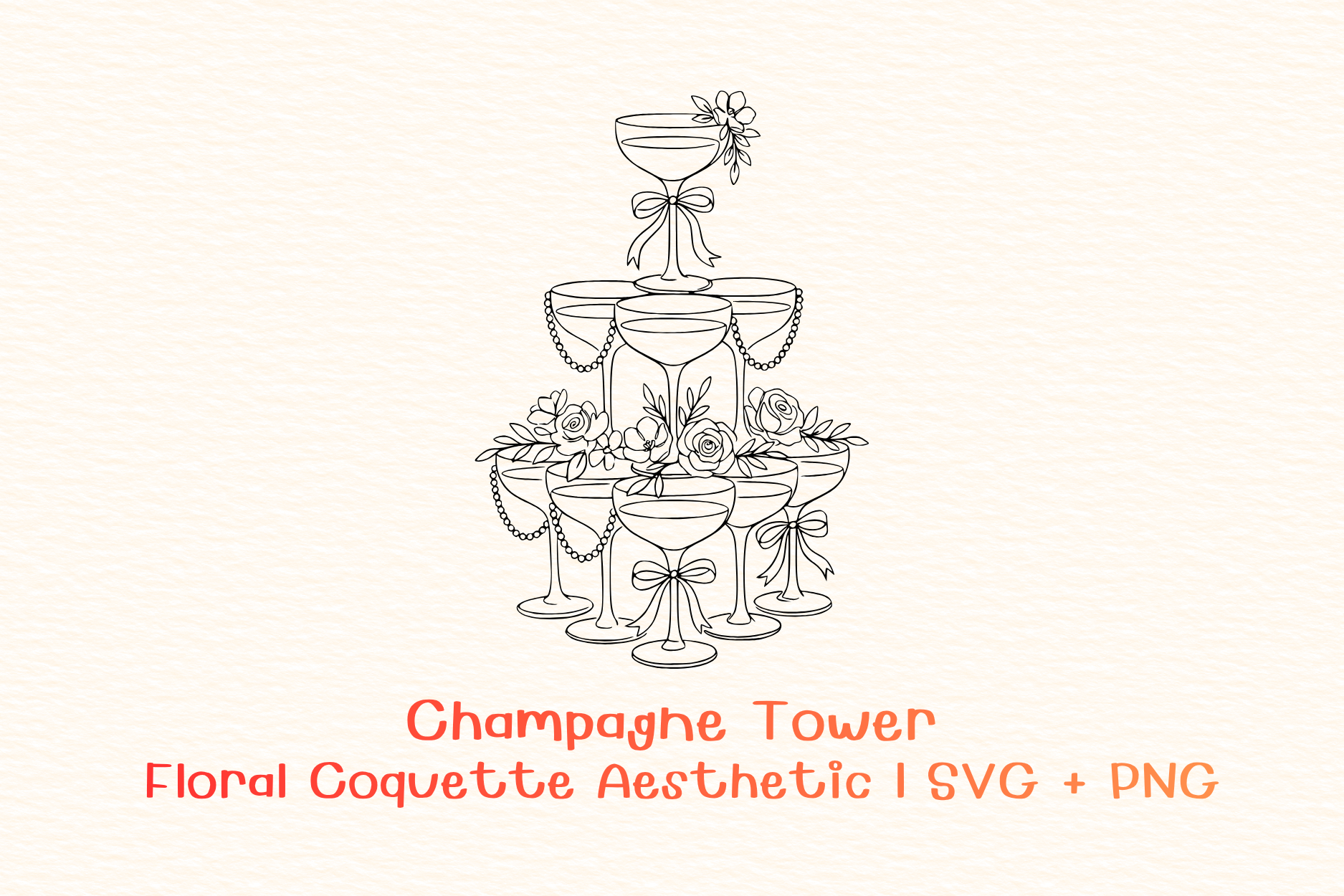 Champagne Tower SVG PNG Graphic by zeynepozlemnur · Creative Fabrica