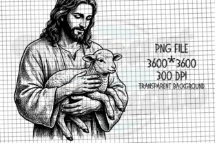 Christian PNG, Lost Sheep Jesus PNG Graphic by Clipart Studio ...