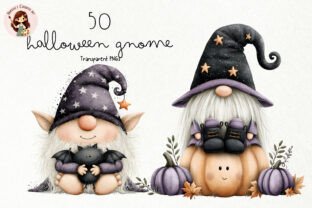 Cute Halloween Gnome PNG Clipart Graphic by Nicolle's Colorful Art ...