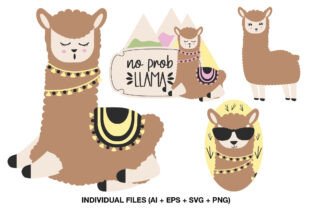 Cute Llama Birthday Clipart for Party Graphic by lapeticrafter ...