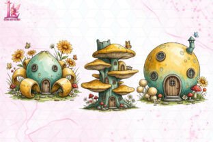 Cute Mushroom House PNG Graphic by Little Lady Design · Creative Fabrica