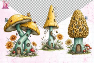 Cute Mushroom House PNG Graphic by Little Lady Design · Creative Fabrica