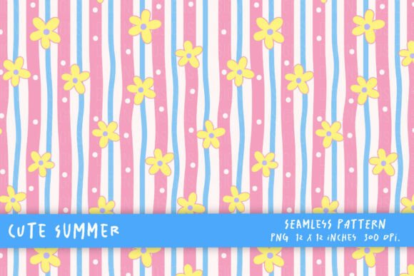 Cute Summer Pink Striped Background PNG Graphic by DSIGNS · Creative ...