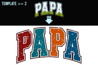 Distressed Papa Canva Frame Varsity Dad Graphic by 2B Designs ...