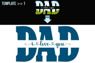 I Love You DAD Canva Frame Father's Day Gráfico por 2B Designs ...