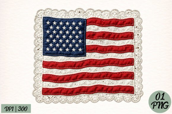 Patchwork Lace American Flag PNG Graphic by Digital Artistic99 ...