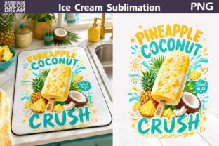 Pineapple Coconut Popsicle Art Graphic by WatercolorColorDream ...