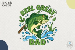 Reel Great Dad Fishing Bass SVG Clipart Graphic by Creative Gfx Arts ...