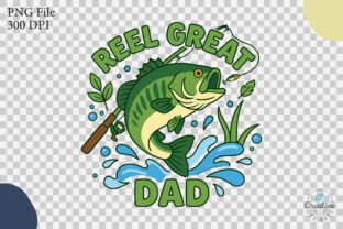 Reel Great Dad Fishing Bass SVG Clipart Graphic by Creative Gfx Arts ...