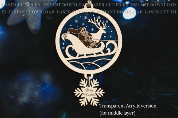 Christmas Bunny Ornament Svg Laser Cut Graphic by Cornelia · Creative ...