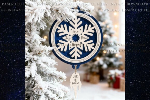 Snowflake Words Christmas Suncatcher SVG Graphic by Cornelia · Creative ...