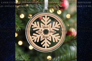 Snowflake Words Christmas Suncatcher SVG Graphic by Cornelia · Creative ...