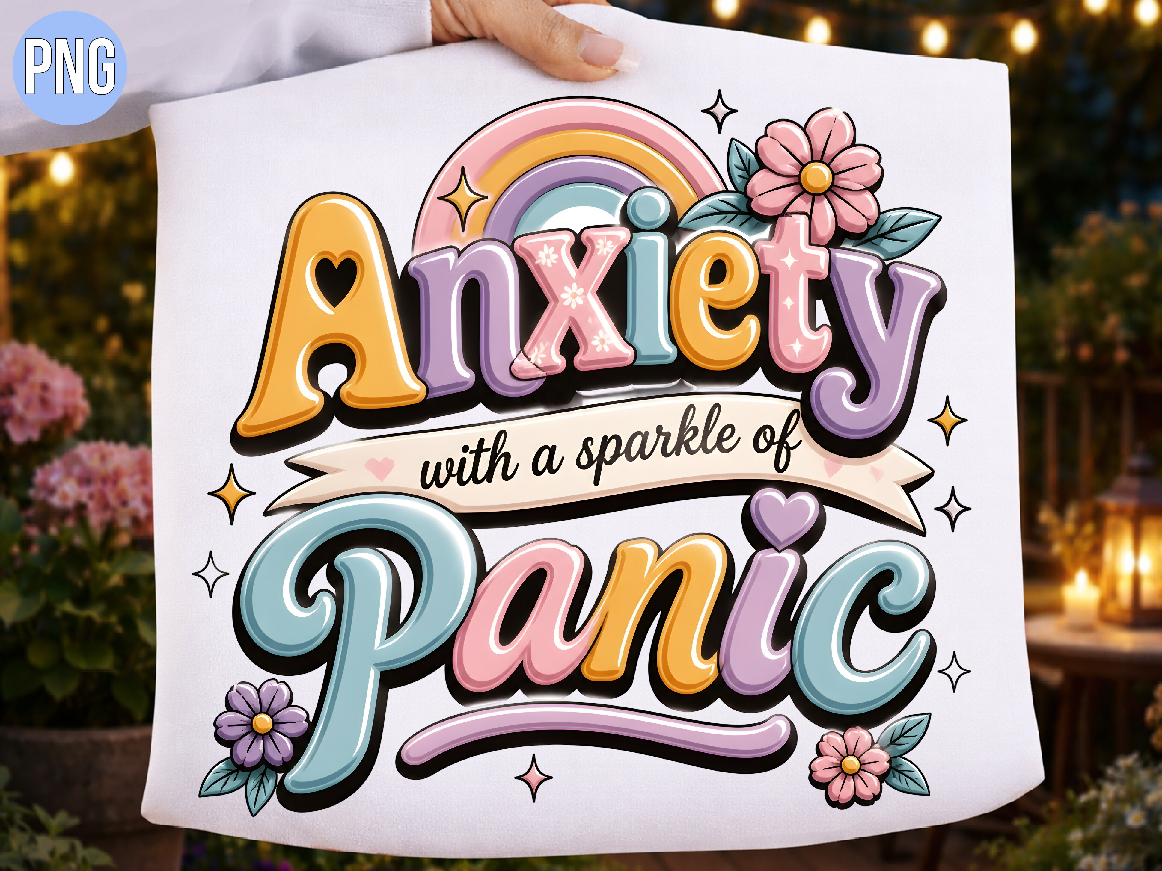 Sparkle Panic Mental Health Anxiety PNG Graphic by Bee Prints ...