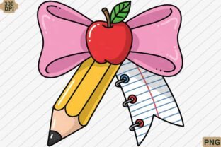 Teacher Coquette Pencil Bow PNG Graphic by BESTDESIGN STORES · Creative ...
