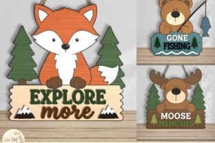 Woodland Animal Door Hanger SVG Bundle · Creative Fabrica