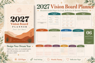 2027 Vision Board Planner Graphic by KDP Studio · Creative Fabrica