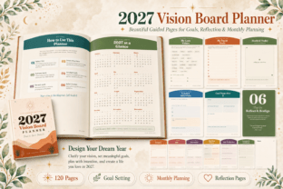 2027 Vision Board Planner Graphic by KDP Studio · Creative Fabrica