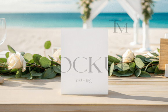 Boho Baby Shower Invite Mockup Graphic by TatiMockups · Creative Fabrica