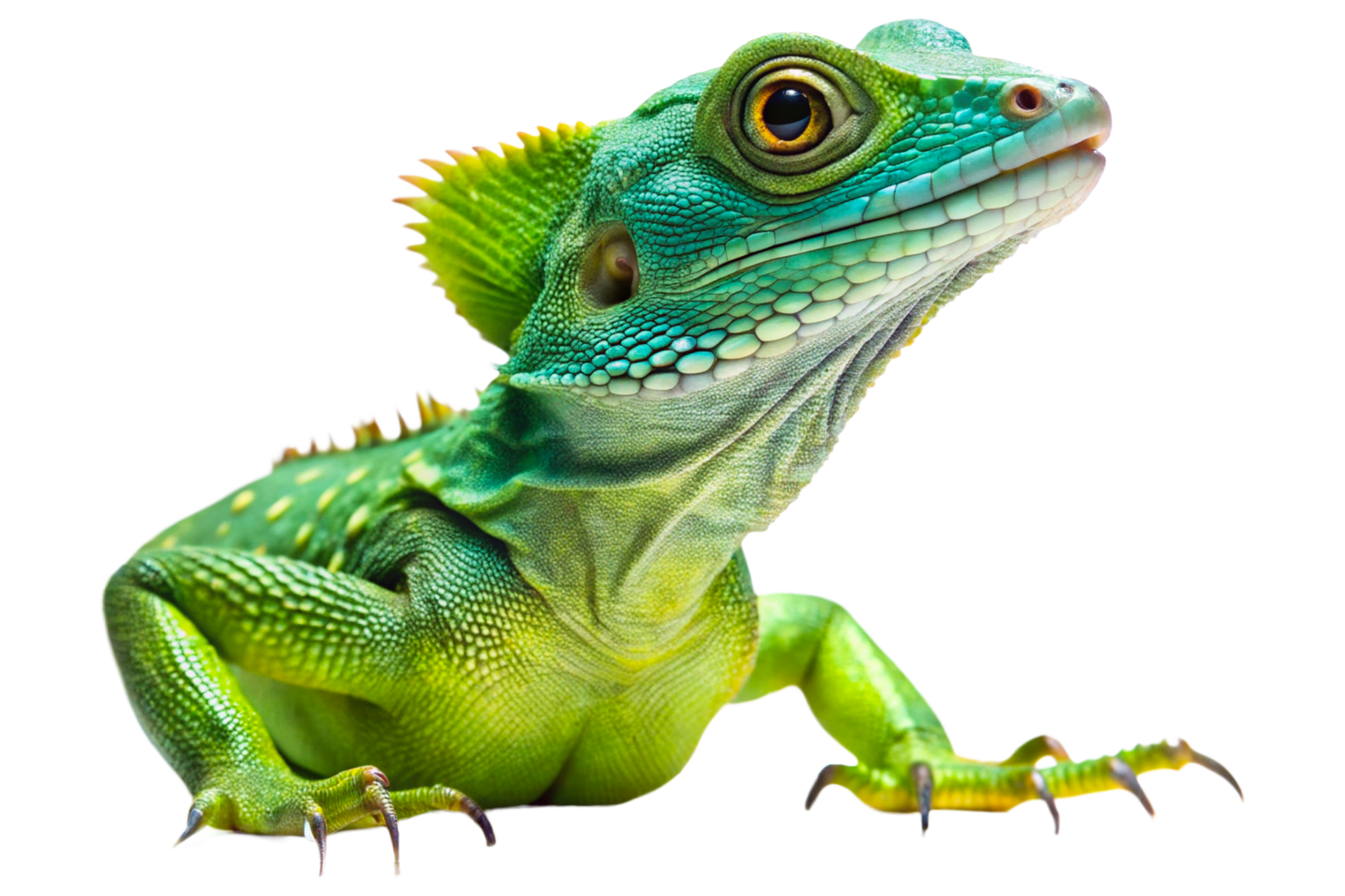 Chameleon in Flat Cartoon Style PNG Graphic by stockmarket · Creative ...