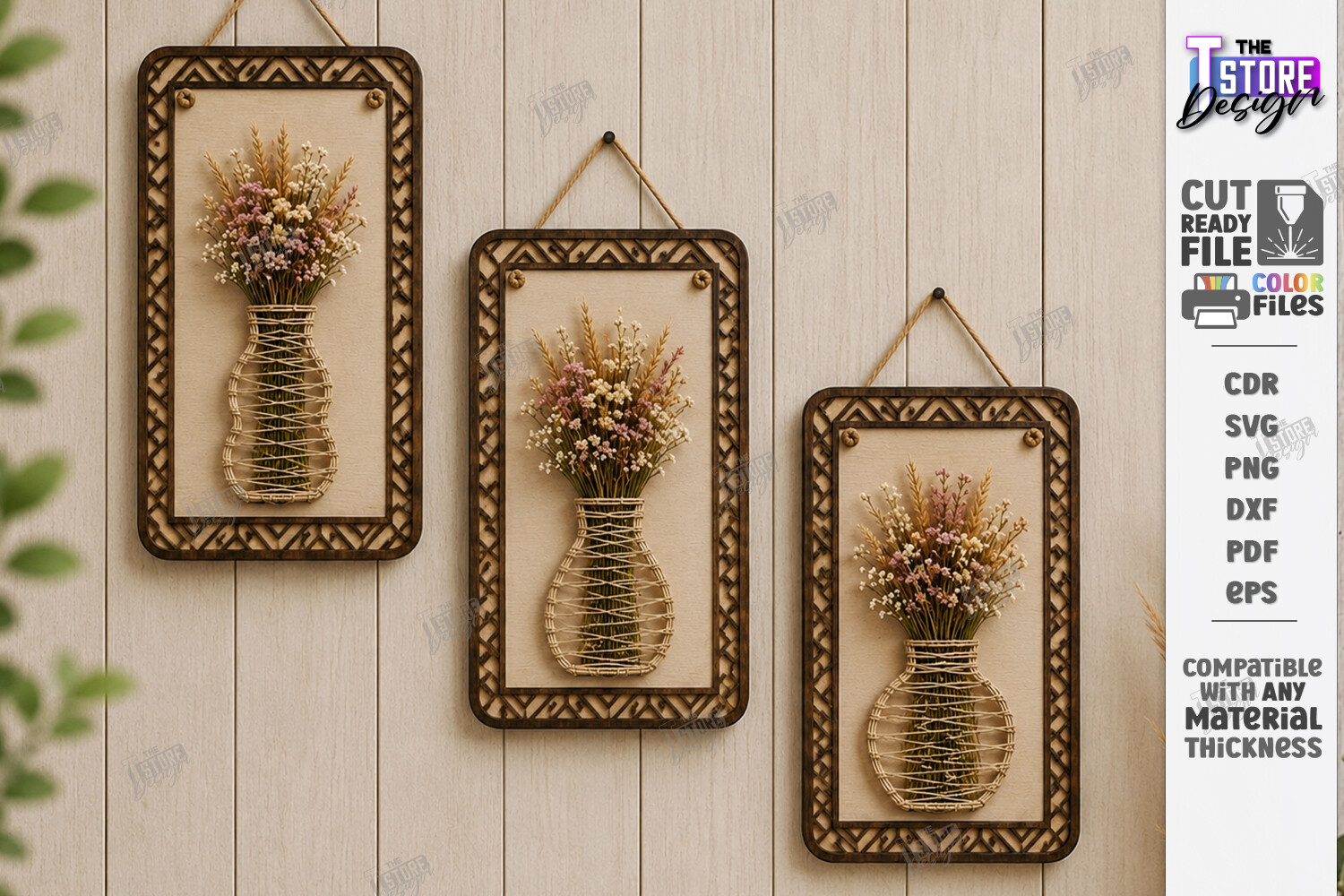 DIY String Art Wall Vase Laser Cut | CNC · Creative Fabrica