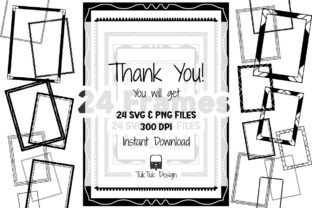 Decorative Border Frame SVG PNG Bundle Graphic by TukTuk Design ...