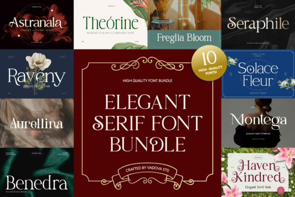 Elegant Serif Bundle Font by Vadova Std · Creative Fabrica
