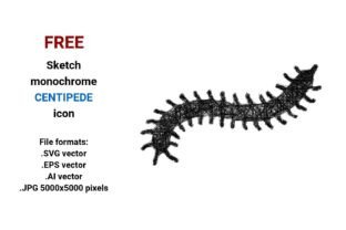 FREE Sketch Centipede Icon Graphic by davidzydd · Creative Fabrica
