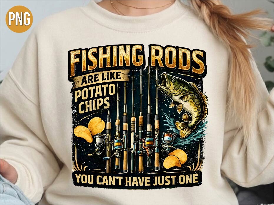 Funny Fishing Rods Fisherman PNG T-shirt Graphic by AVA DIGITAL ...