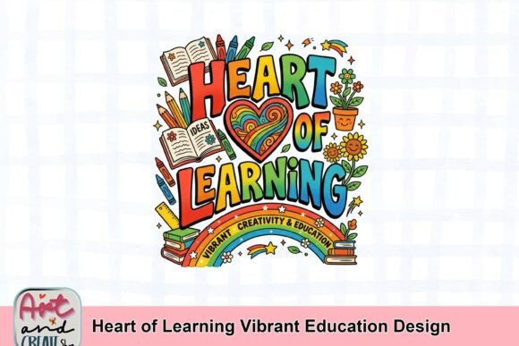 Heart of Learning Vibrant Education Design Graphic by art and create ...