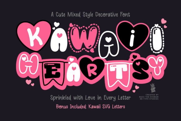 1872 Heart Font Designs & Graphics